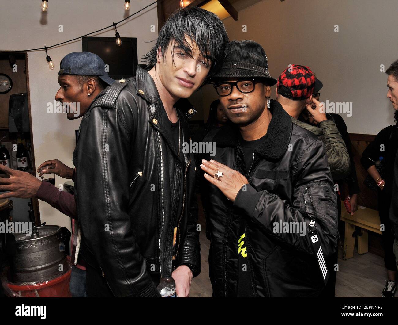 (L-R) Amen Ra and Swoop at the Debbie Reynolds Legacy Studios' Aaliyah ...
