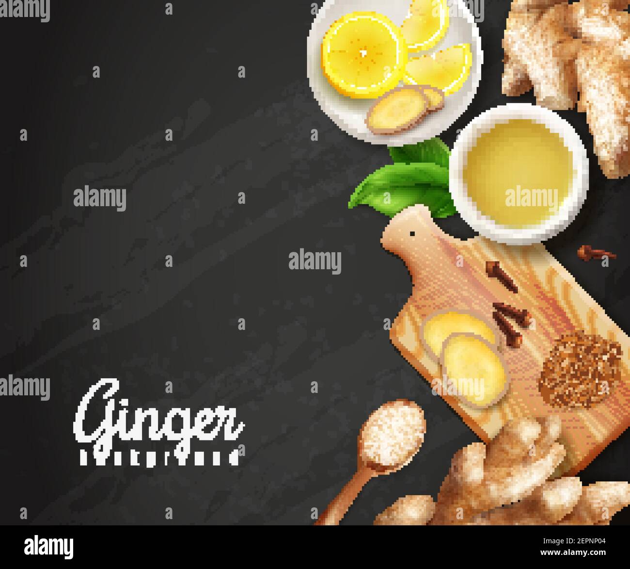 Cutting tea leaves Stock Vector Images - Alamy