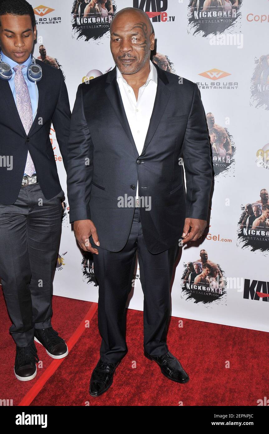 Mike Tyson arrives at the "Kickboxer: Retaliation" Premiere held at the ...