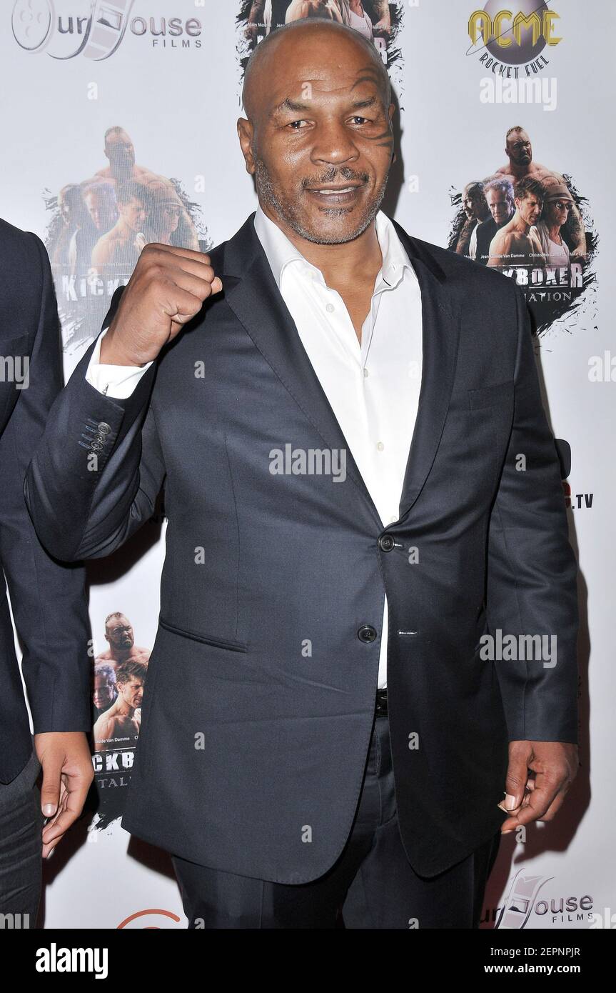 Mike Tyson arrives at the "Kickboxer: Retaliation" Premiere held at the ...