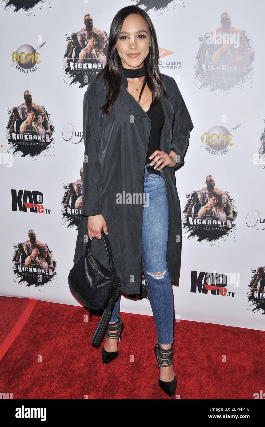 Jaslyn Ome arrives at the "Kickboxer: Retaliation" Premiere held at the ...
