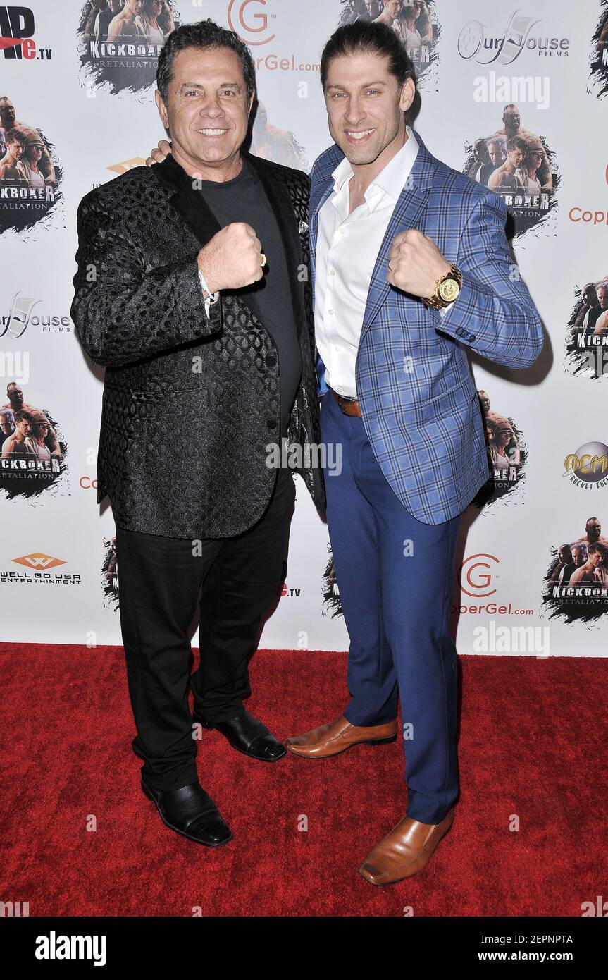 (L-R) Director Dimitri Logothetis and Alain Moussi arrives at the ...