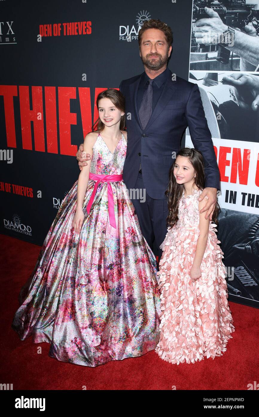 Gerard Butler, Madelyn Lazar, Elle Whitfield at the STX Films "Den Of ...