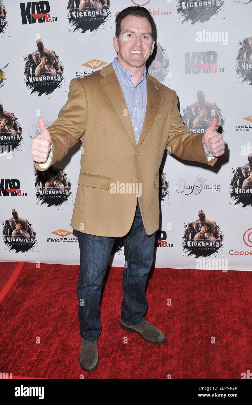 James Bennett arrives at the "Kickboxer: Retaliation" Premiere held at ...