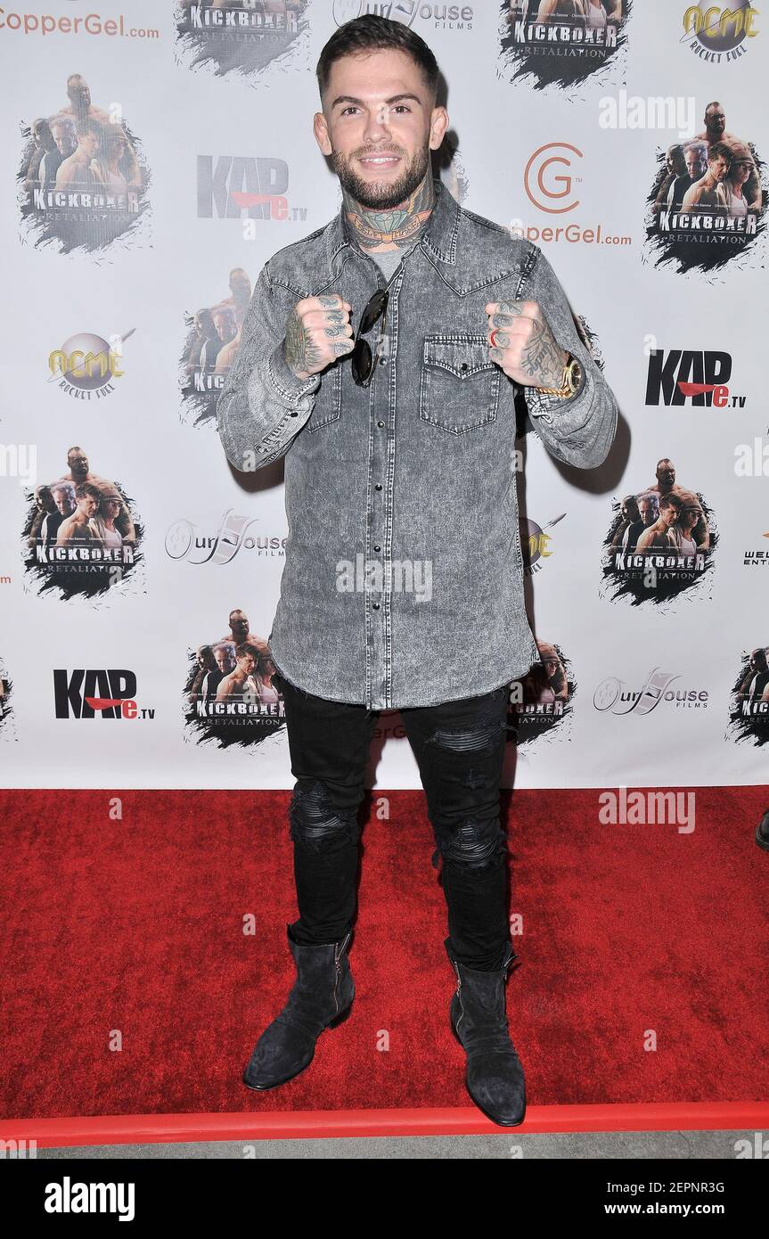 Cody Garbrandt arrives at the "Kickboxer: Retaliation" Premiere held at ...