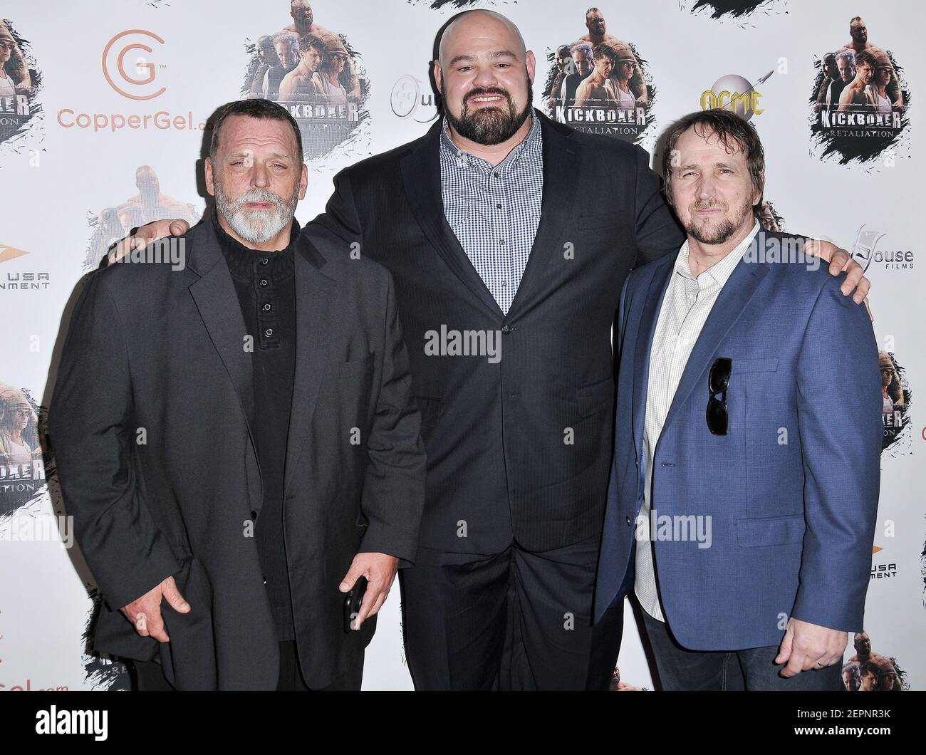 (L-R) Rob Hickman, Brian Shaw and Steven Swadling at the "Kickboxer ...