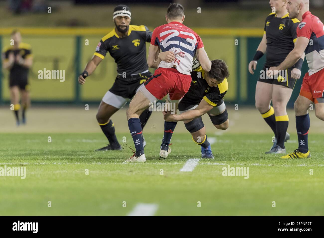 The scrum during the exhibition match between Houston SaberCats vs ...