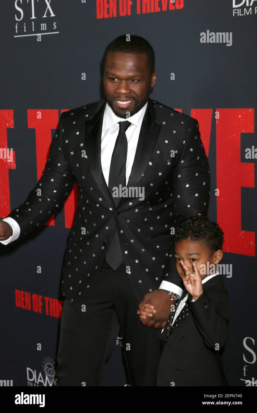 LOS ANGELES - JAN 17: Curtis Jackson, 50 Cent, Sire Jackson at the "Den ...