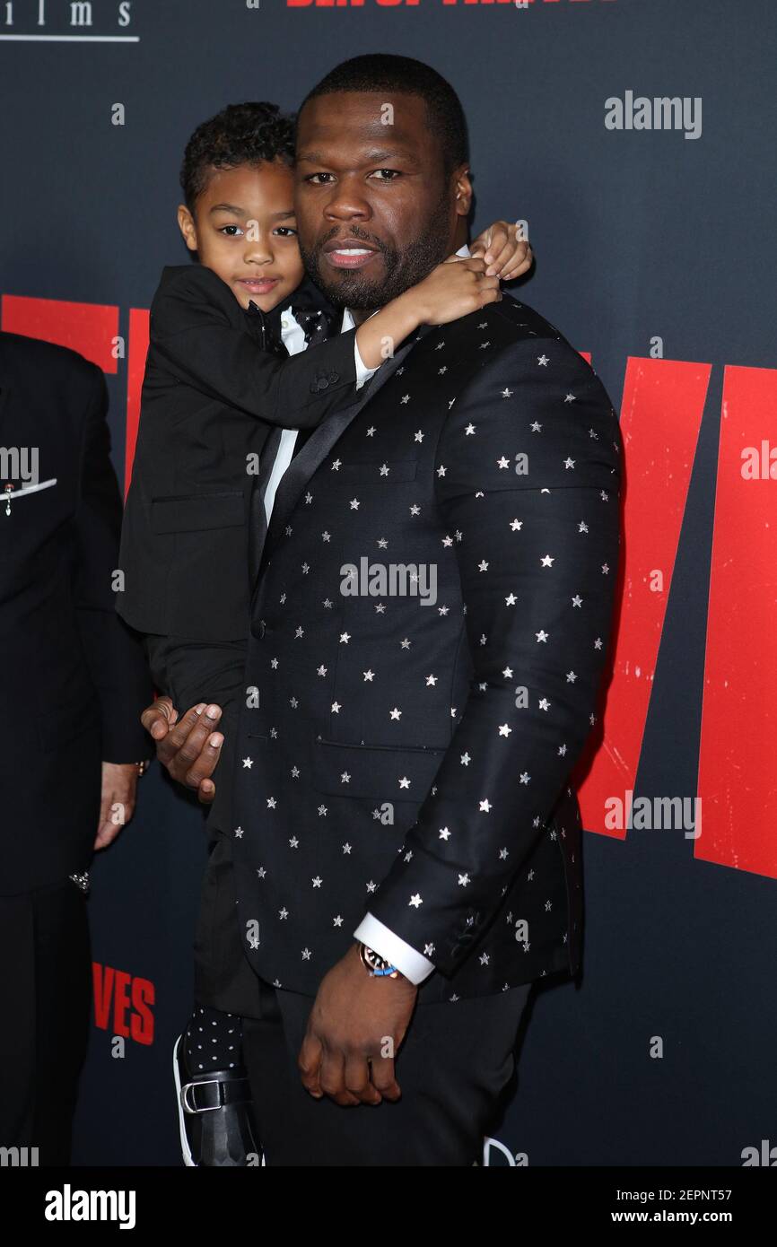Curtis Jackson "50 Cent", Sire Jackson at the STX Films "Den Of Thieves ...