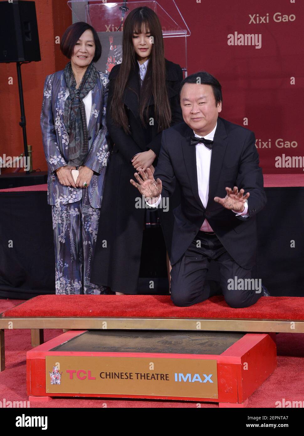 Xixi Gao and Family at the Xixi Gao Hand and Footprint Ceremony held at ...