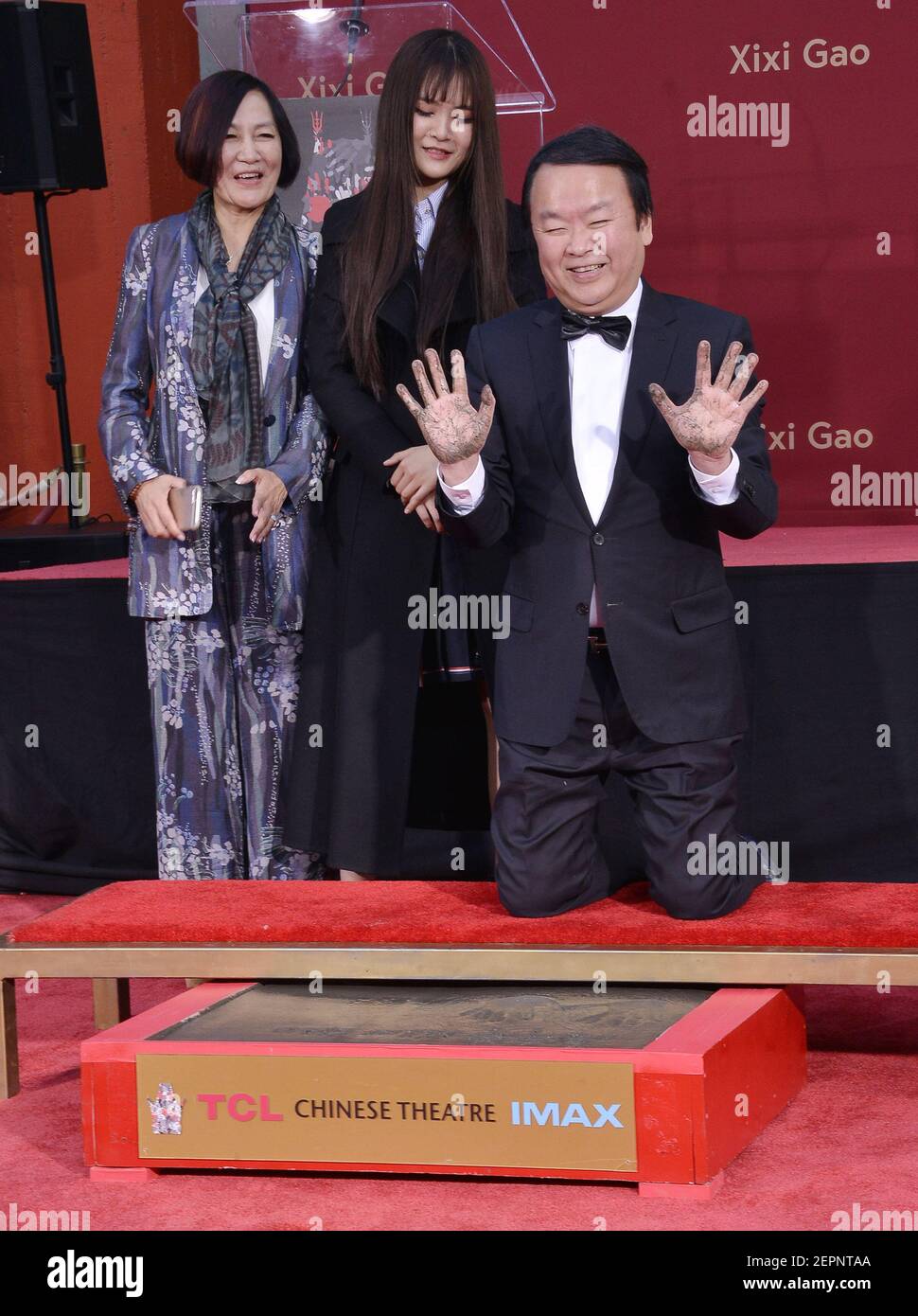 Xixi Gao and Family at the Xixi Gao Hand and Footprint Ceremony held at ...