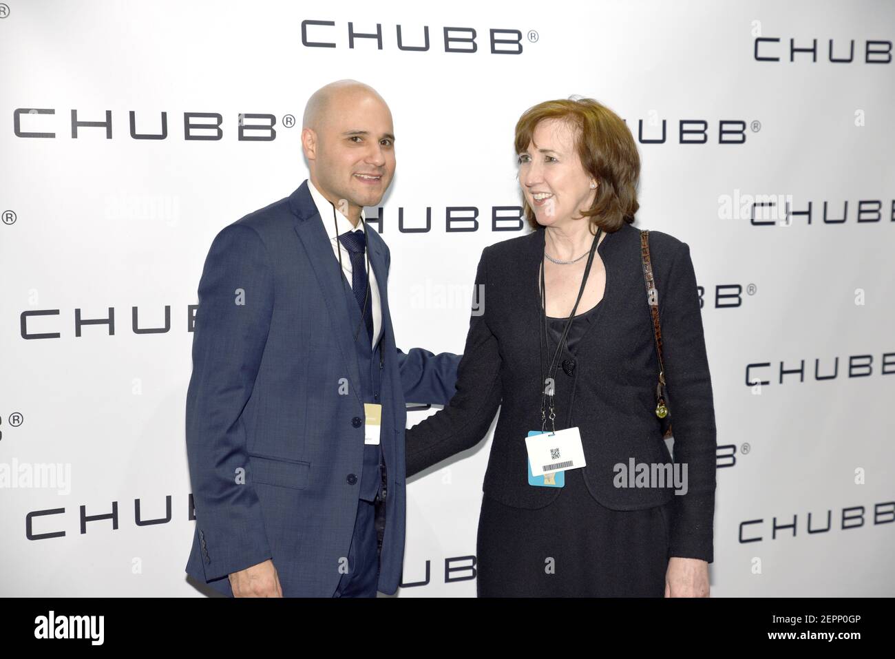 L-R: Daniel Diaz and Fran O'Brien attend the Winter Antiques Show 2018 ...