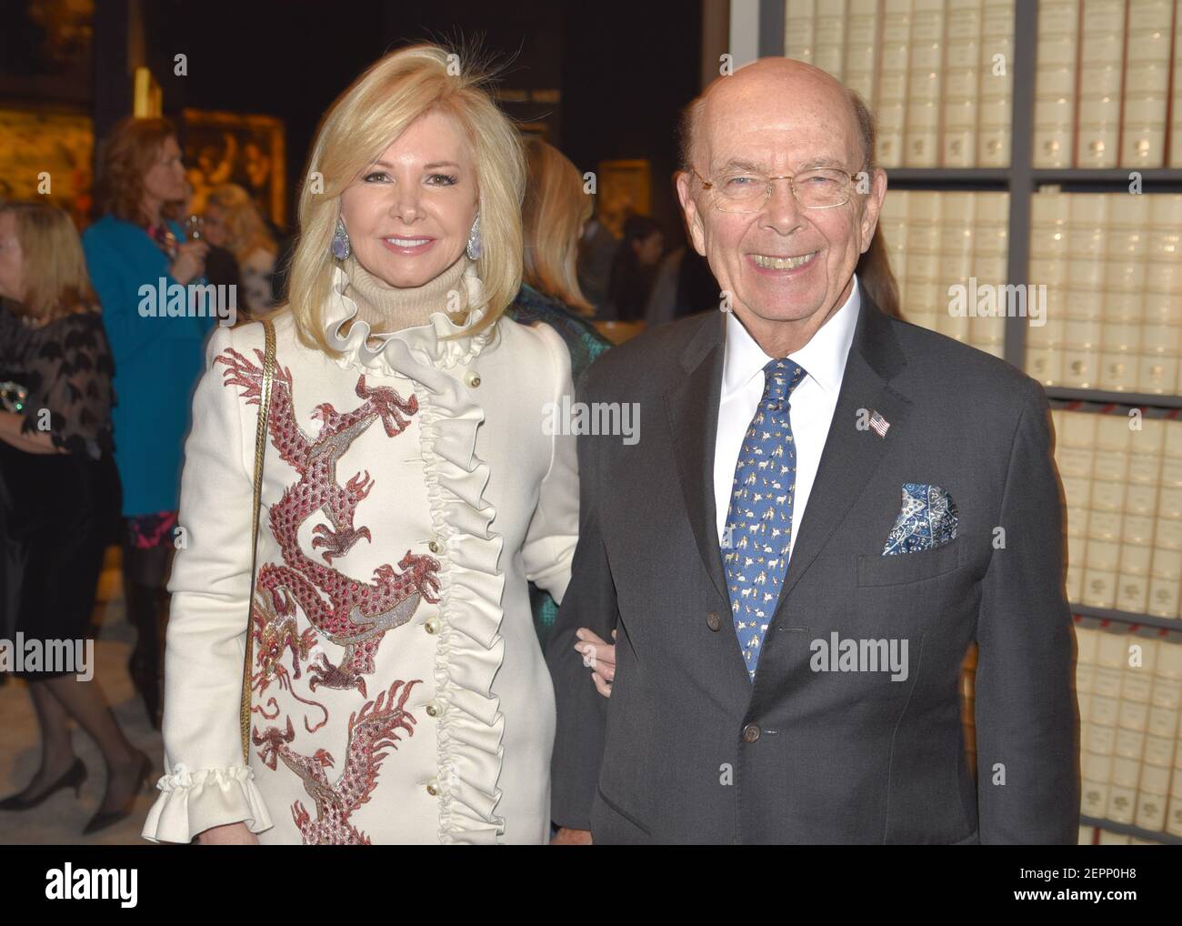 L-R: Hilary Geary Ross and Wilbur Ross attend the Winter Antiques Show ...