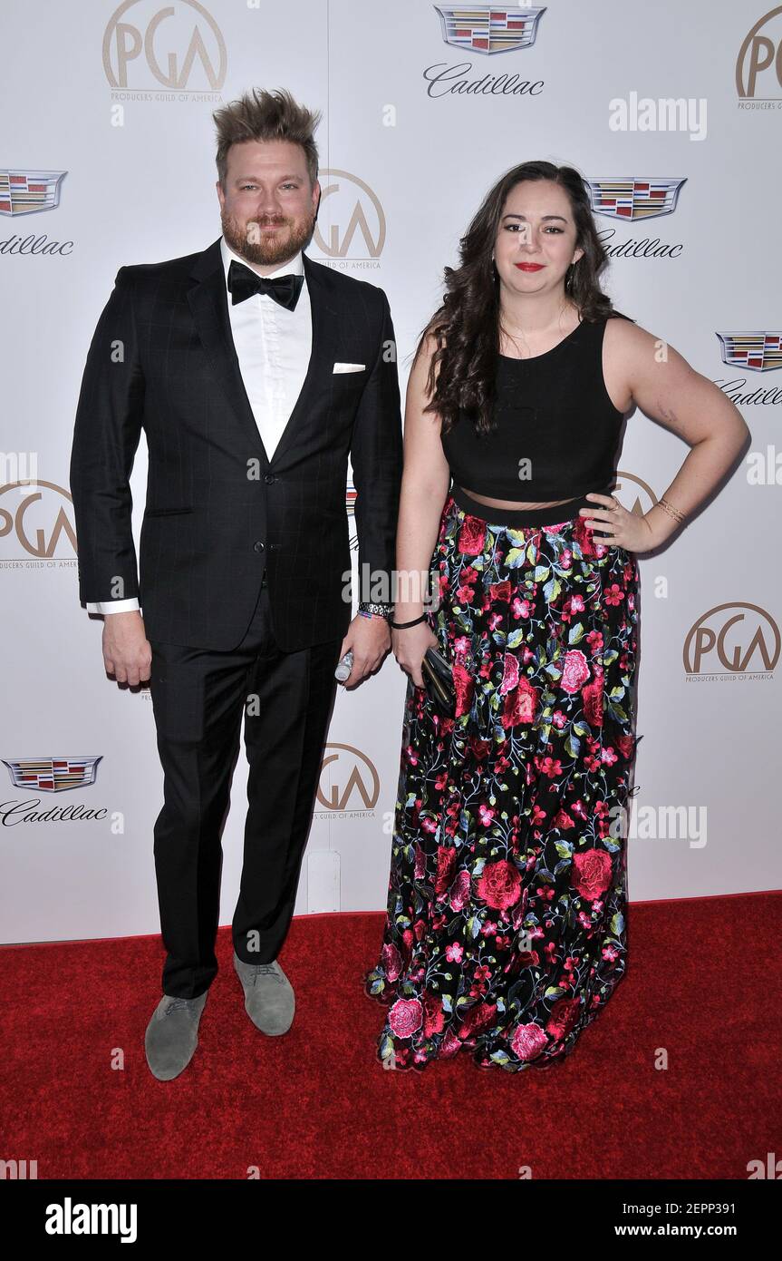 Hannah Wright & Jason Jones attend the Producers Guild Awards at the ...