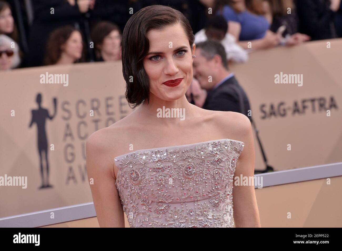 Allison Williams arrives at the 24th annual Screen Actors Guild Awards ...
