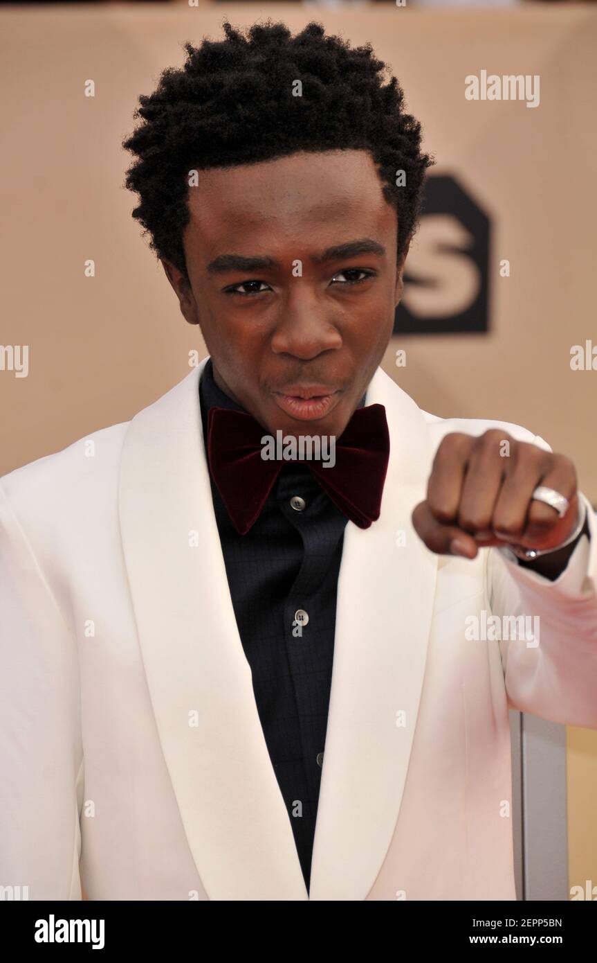 Caleb McLaughlin arrives at the 24th annual Screen Actors Guild Awards ...