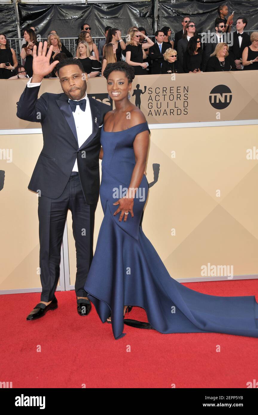 Alvina Stewart and Anthony Anderson arrives at the 24th annual Screen ...