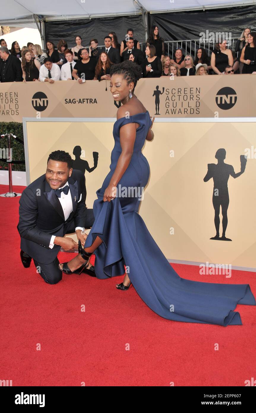 Alvina Stewart and Anthony Anderson arrives at the 24th annual Screen ...