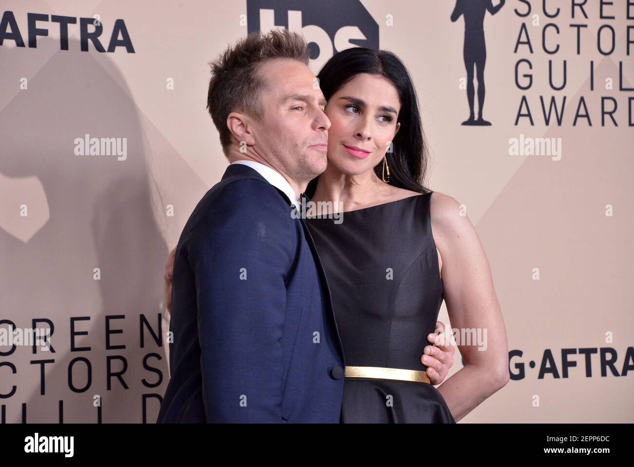 Sam Rockwell and Sarah Silverman at the 24th annual Screen Actors Guild ...