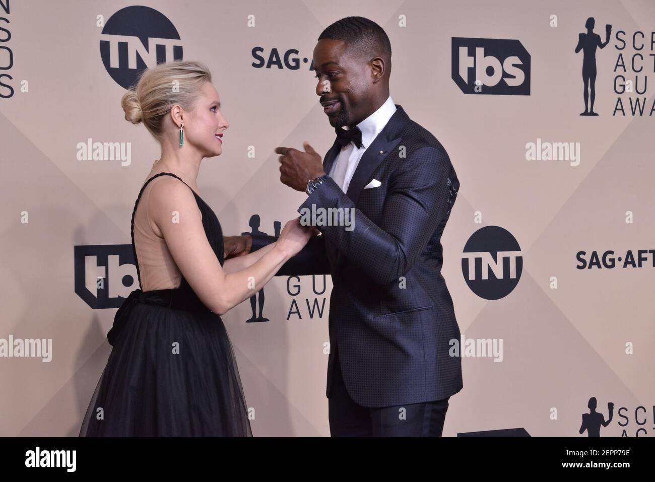 Sterling K. Brown and Kristen Bell Watson at the 24th annual Screen ...