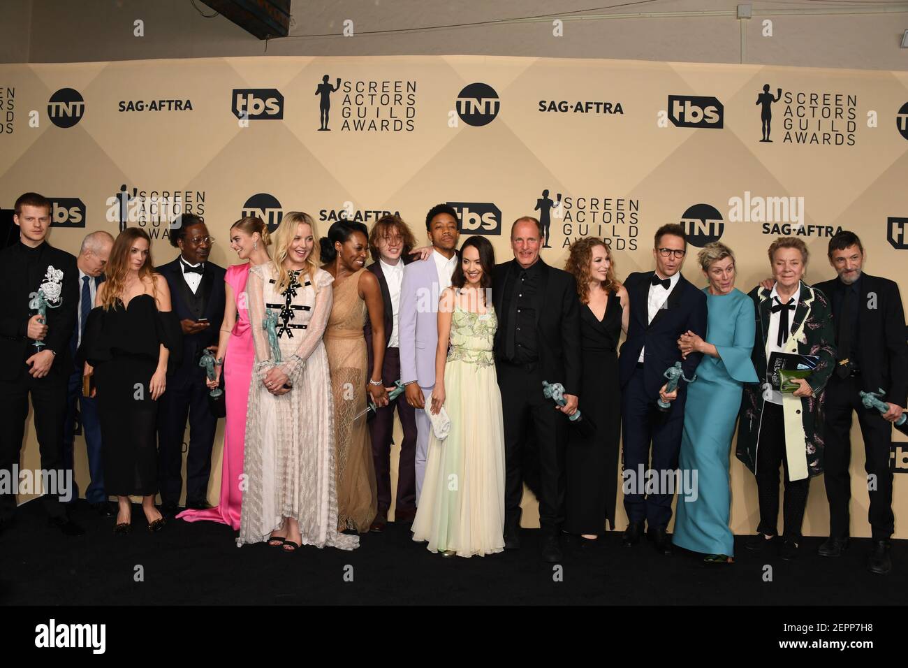 (L-R) Zeljko Ivanek, Clarke Peters, Abbie Cornish, Amanda Warren, Caleb ...