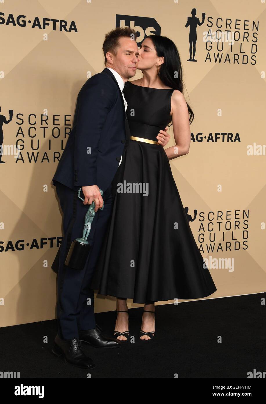 Sam Rockwell, Sarah Silverman in the press room during the 24th Annual ...