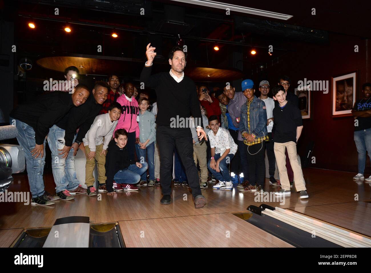 Actor Paul Rudd throws the first ball at the Sixth Annual Paul Rudd All ...