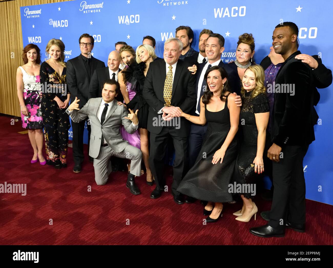 The cast and creators/producers/writers of WACO attend the world ...