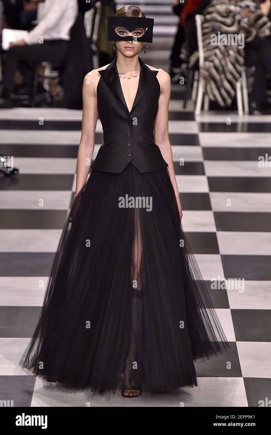 Model Romy Schonberger walks on the runway during the Dior Haute ...