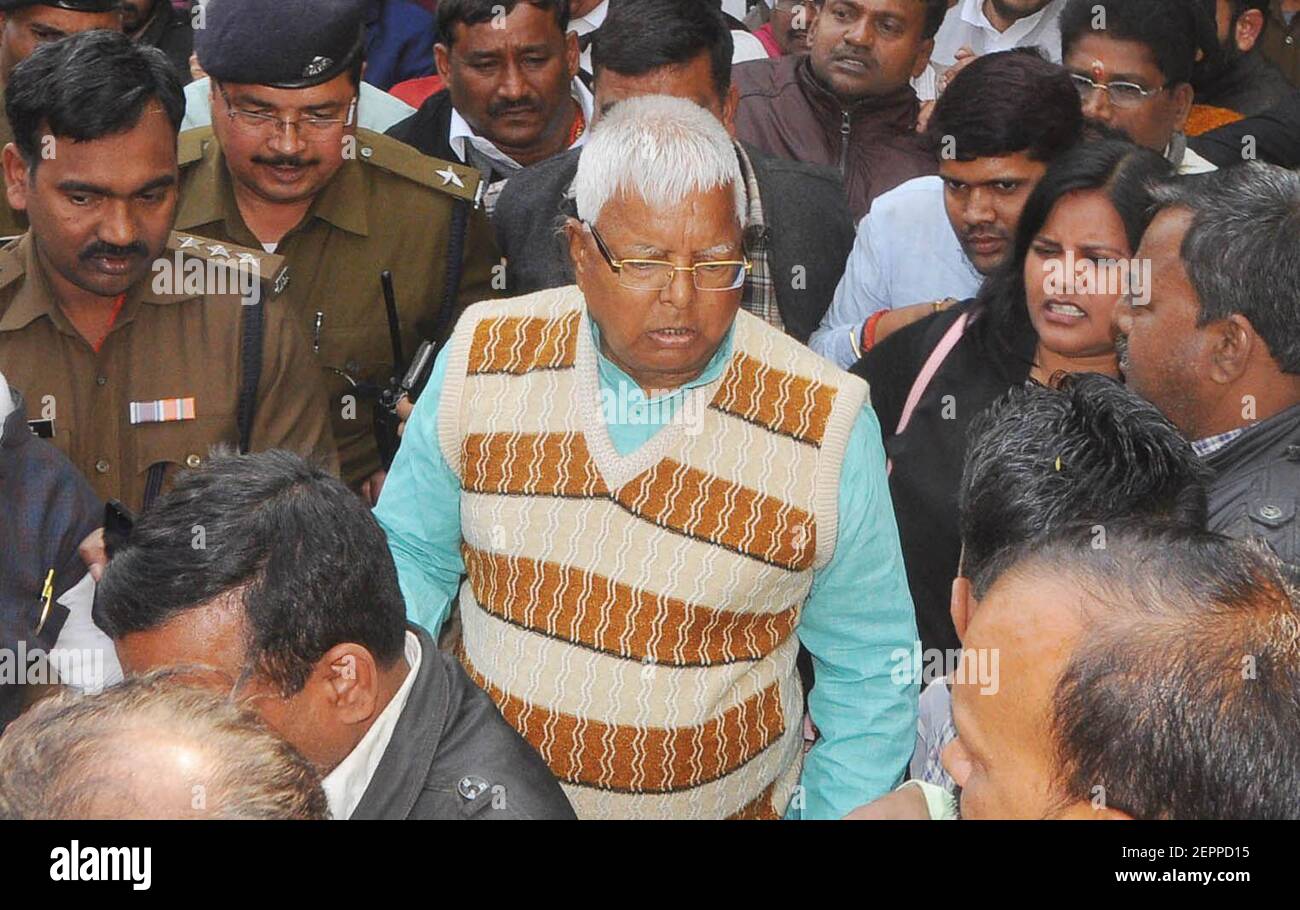 RANCHI, INDIA - JANUARY 24: Former Chief Minister of Bihar Lalu Prasad ...