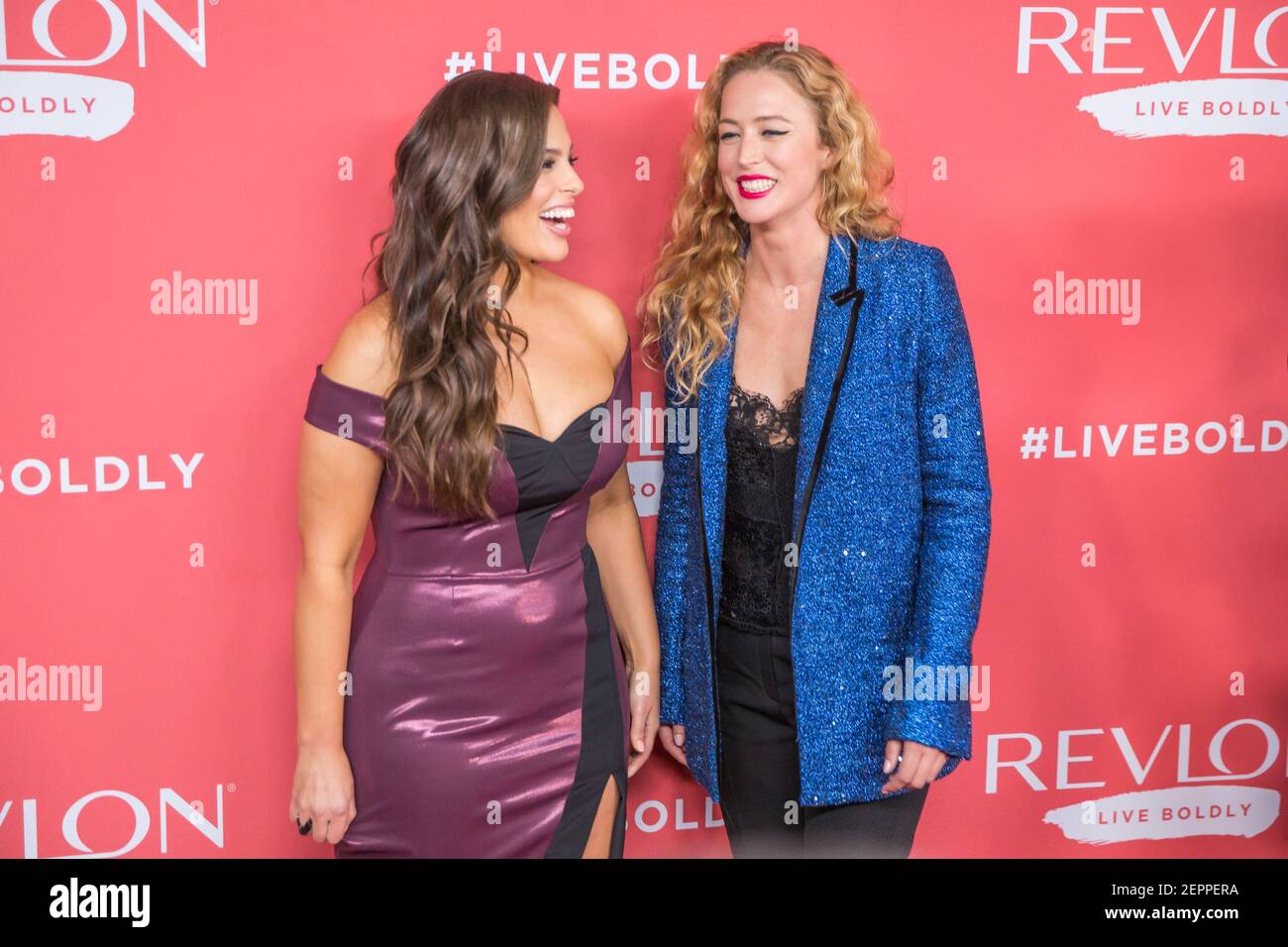 Ashley Graham and Raquel Zimmermann at Revlon's new campaign event ...