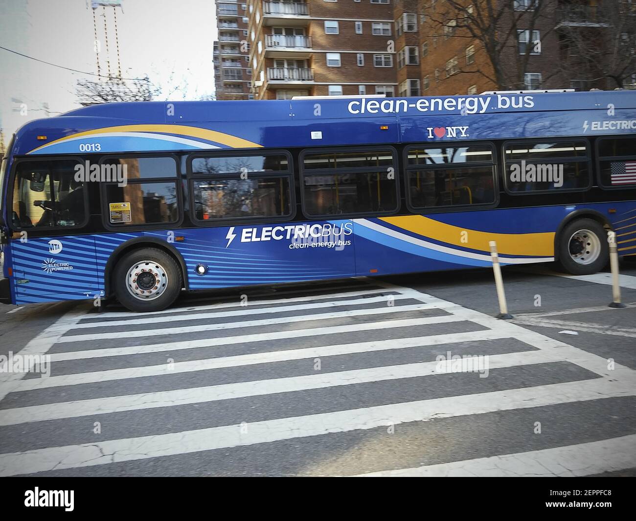 One of 10 all-new, all-electric New Flyer manufactured test buses ...