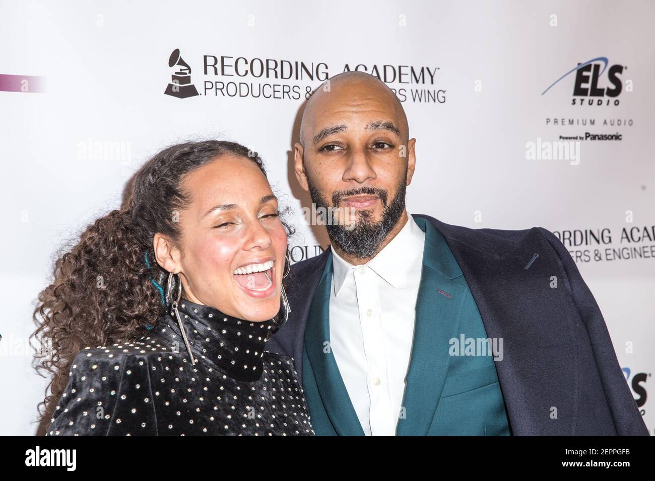 Alicia Keys with her husband Kasseem Dean, aka ' Swizz Beatz' attend ...