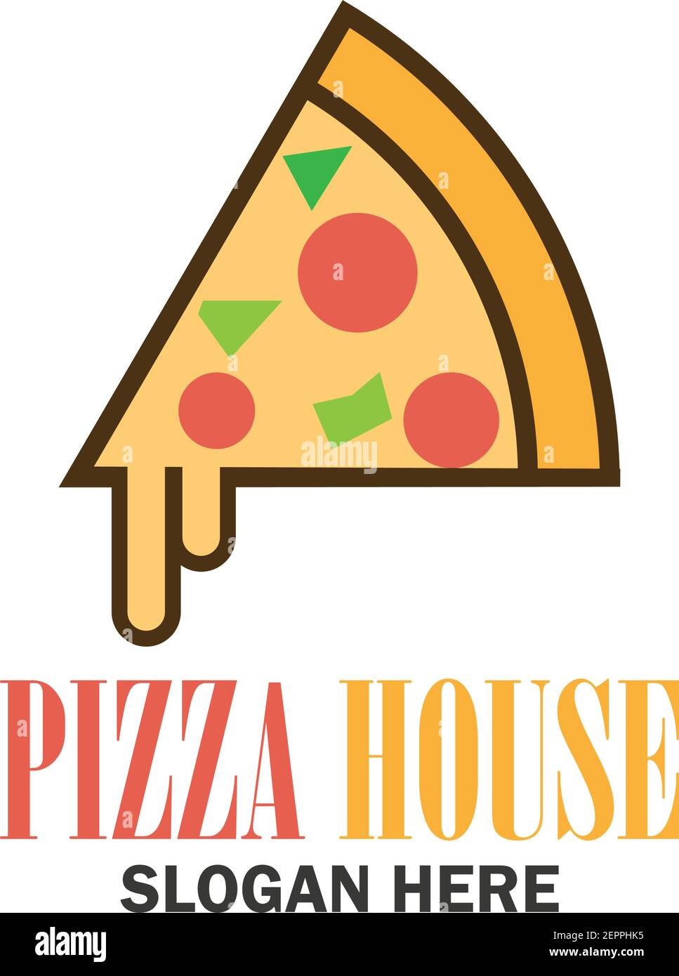 pizza logo with text space for your slogan tag line, vector ...