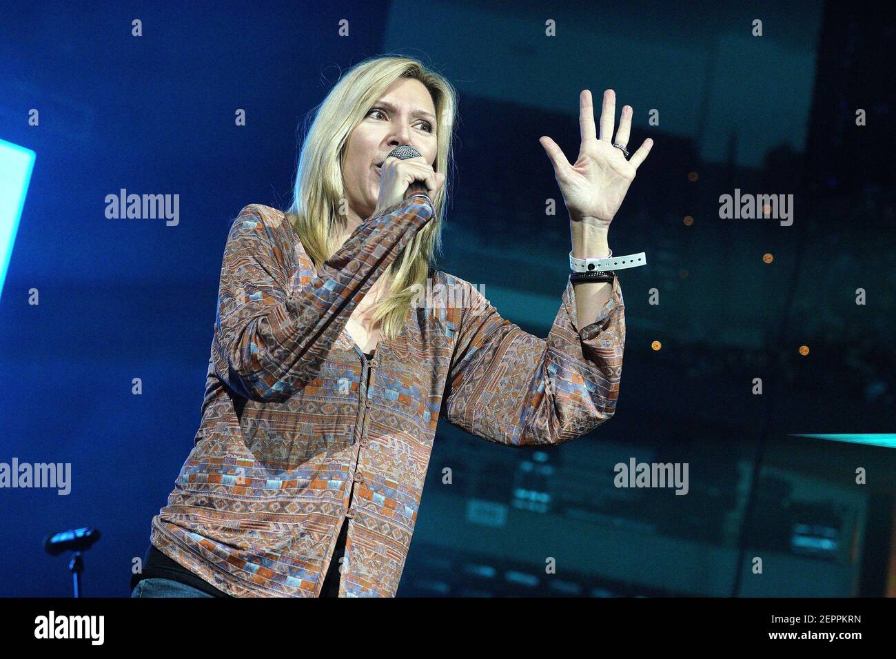 Lara Scott onstage during K-EARTH 101's Totally 80's Live held at the ...