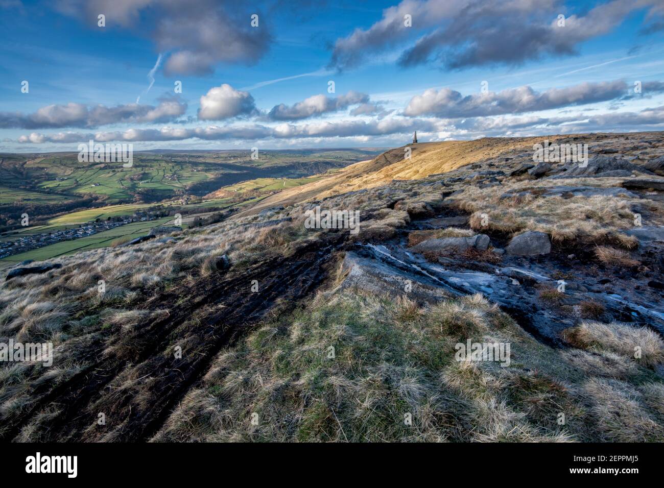 landscape scenery around halifax in calderdale, west yorkshire. part of ...