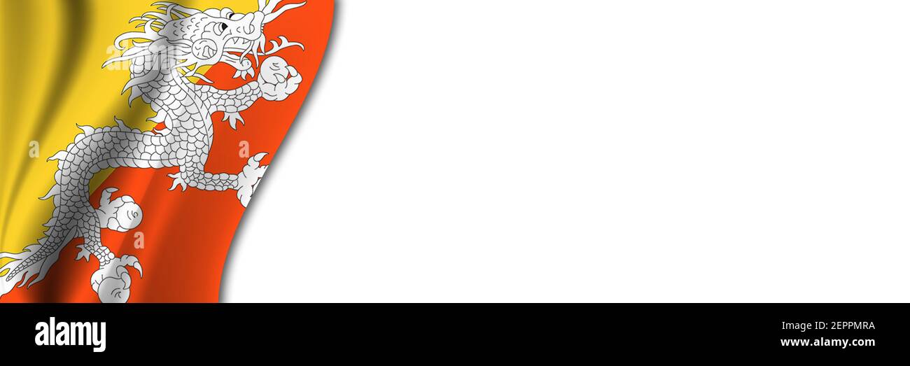 Butane flag on white background. White background with place for text ...