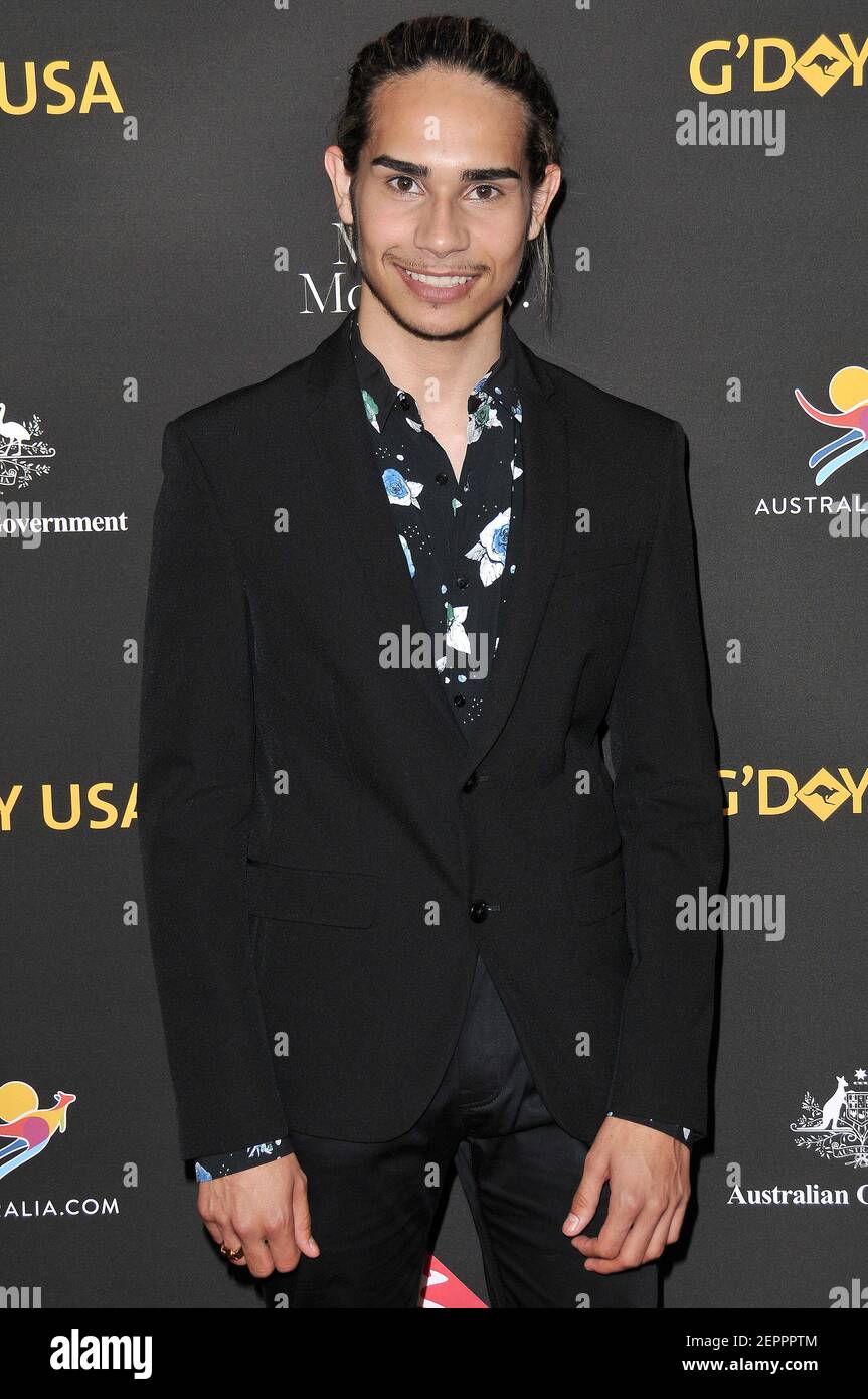 Isaiah Firebrace arrives at the 2018 G'Day USA Los Angeles Gala held at ...