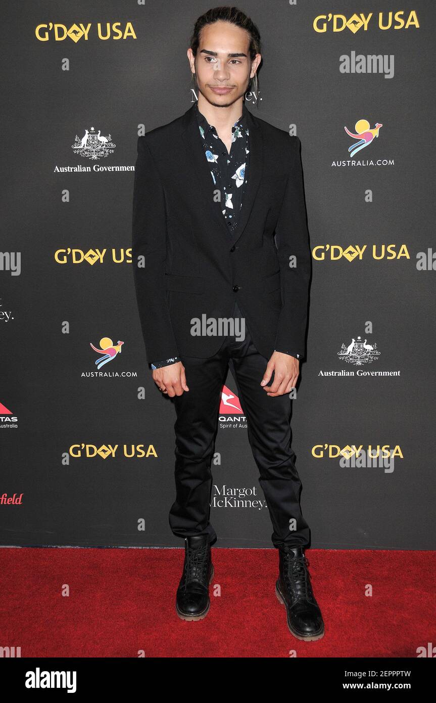 Isaiah Firebrace arrives at the 2018 G'Day USA Los Angeles Gala held at ...