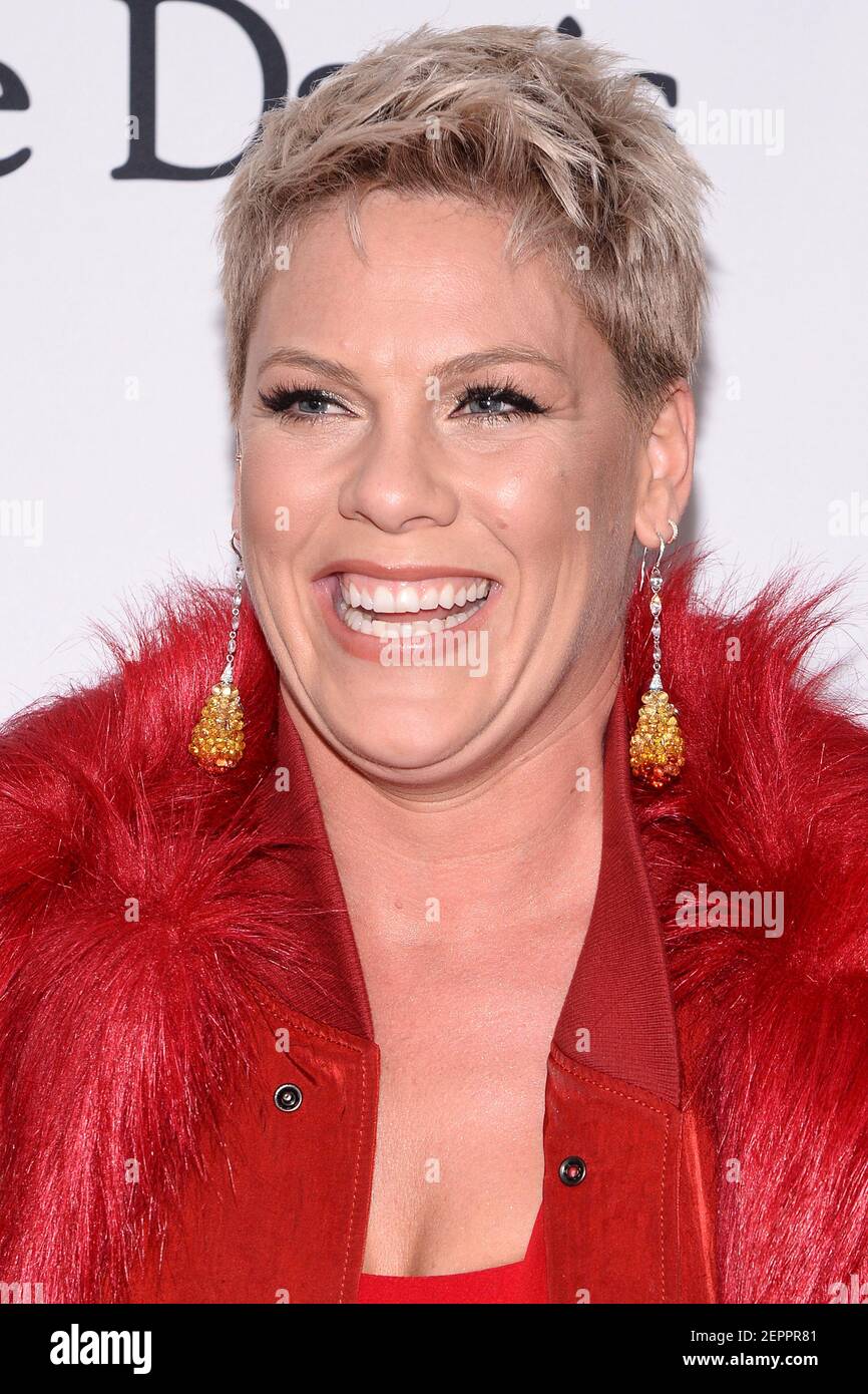 Recording artist Pink attends the Clive Davis and Recording Academy Pre ...