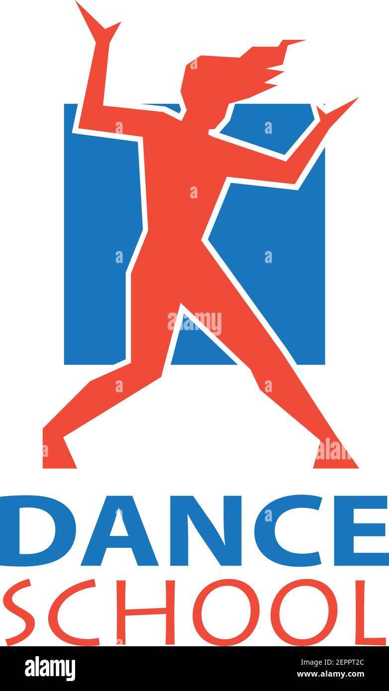 dance logo for dance school, dance studio. vector illustration Stock ...