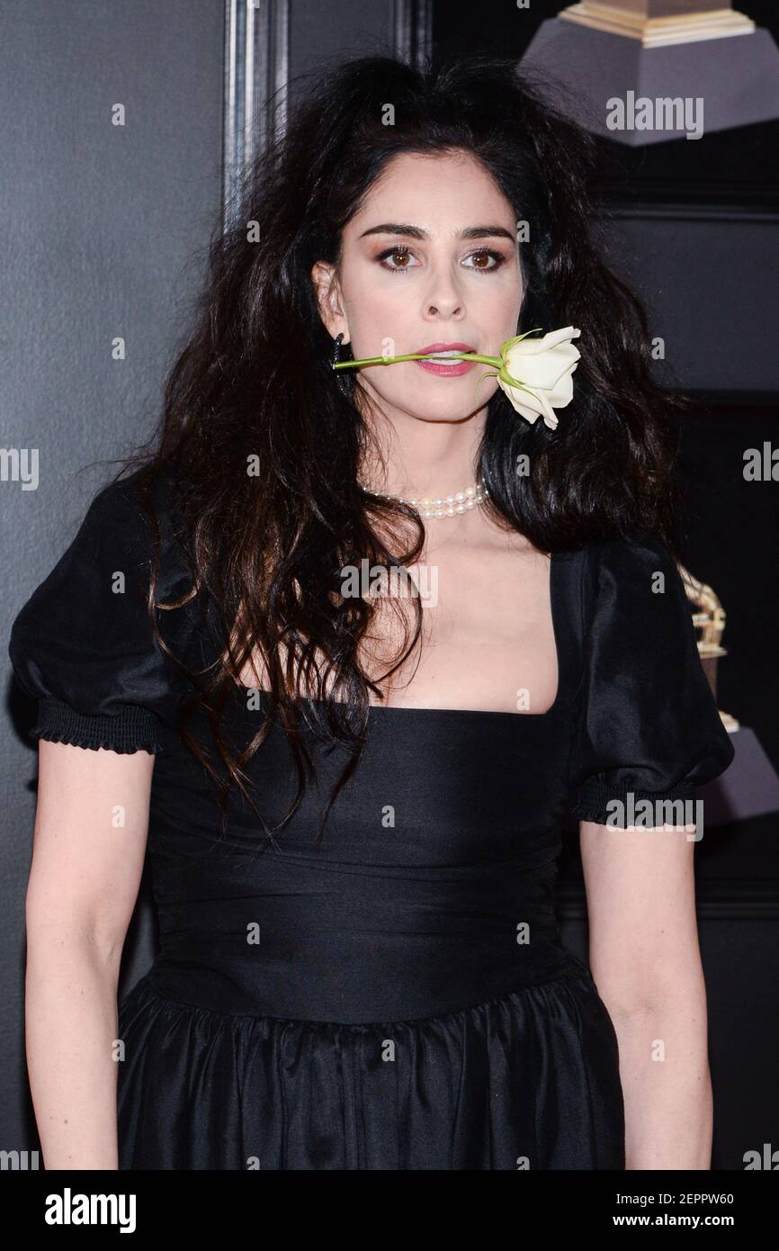 Sarah Silverman arrives at the 60th Annual GRAMMY Awards red carpet at ...