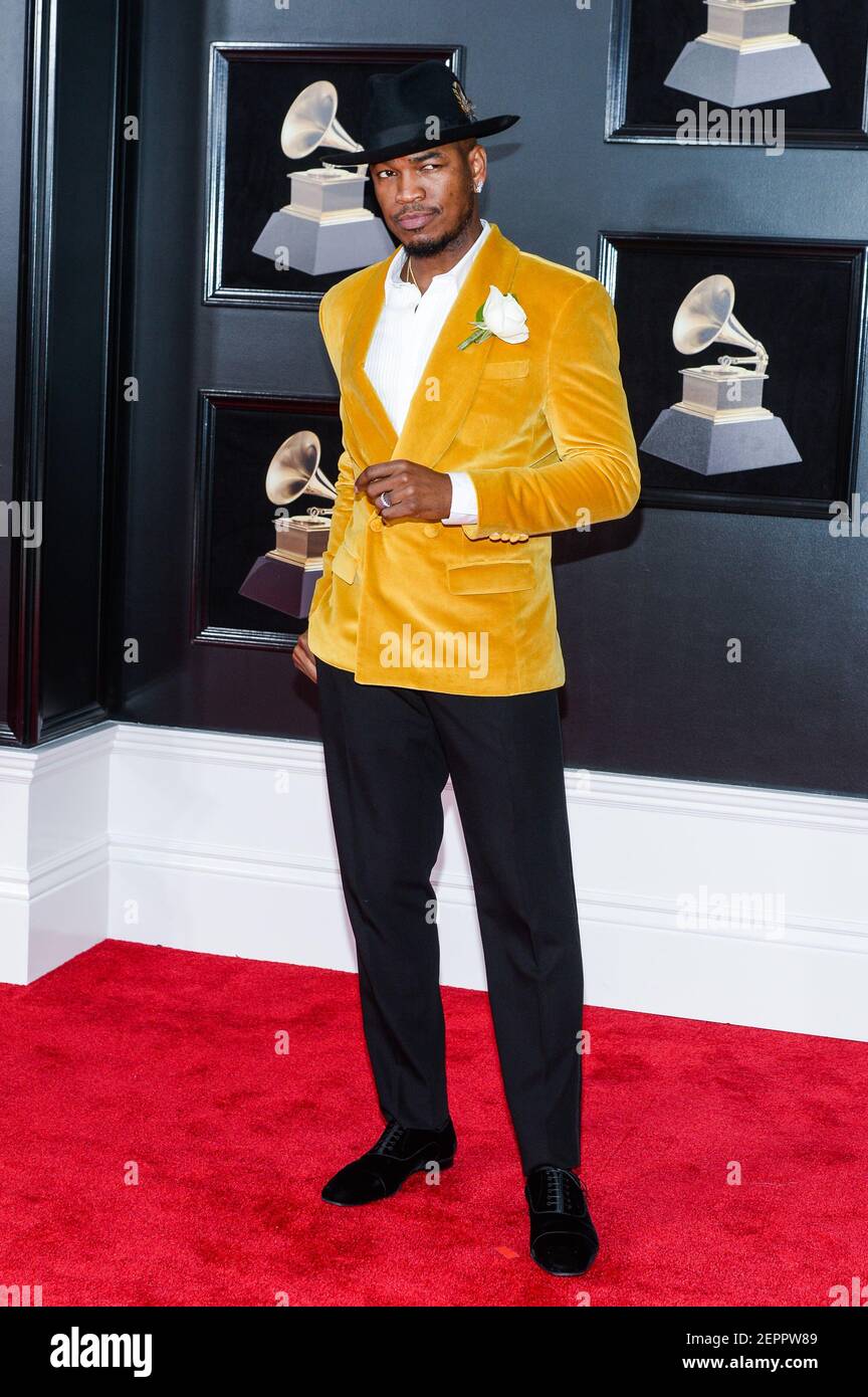Ne-Yo arrives at the 60th Annual GRAMMY Awards red carpet at Madison ...