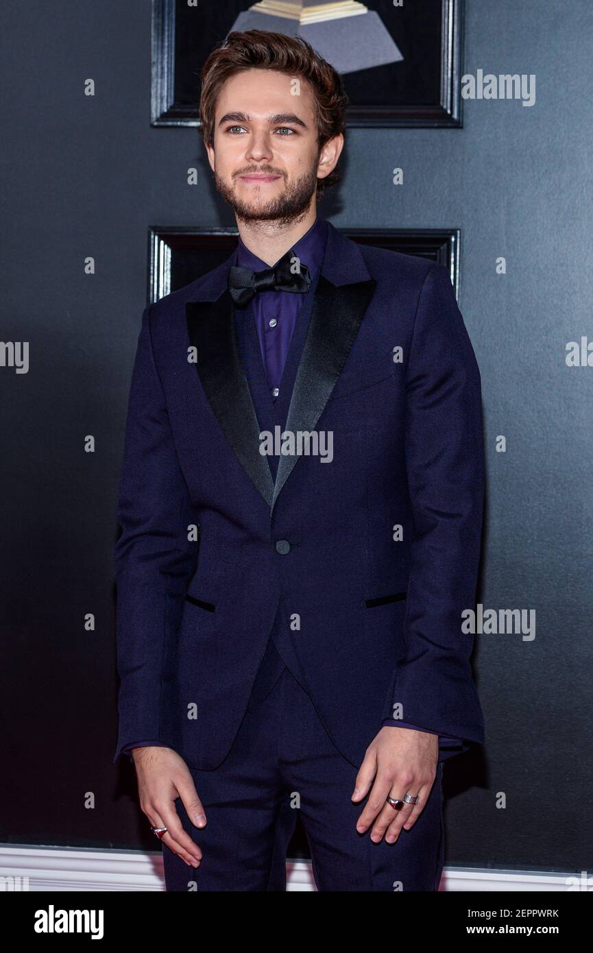 Zedd arrives at the 60th Annual GRAMMY Awards red carpet at Madison ...