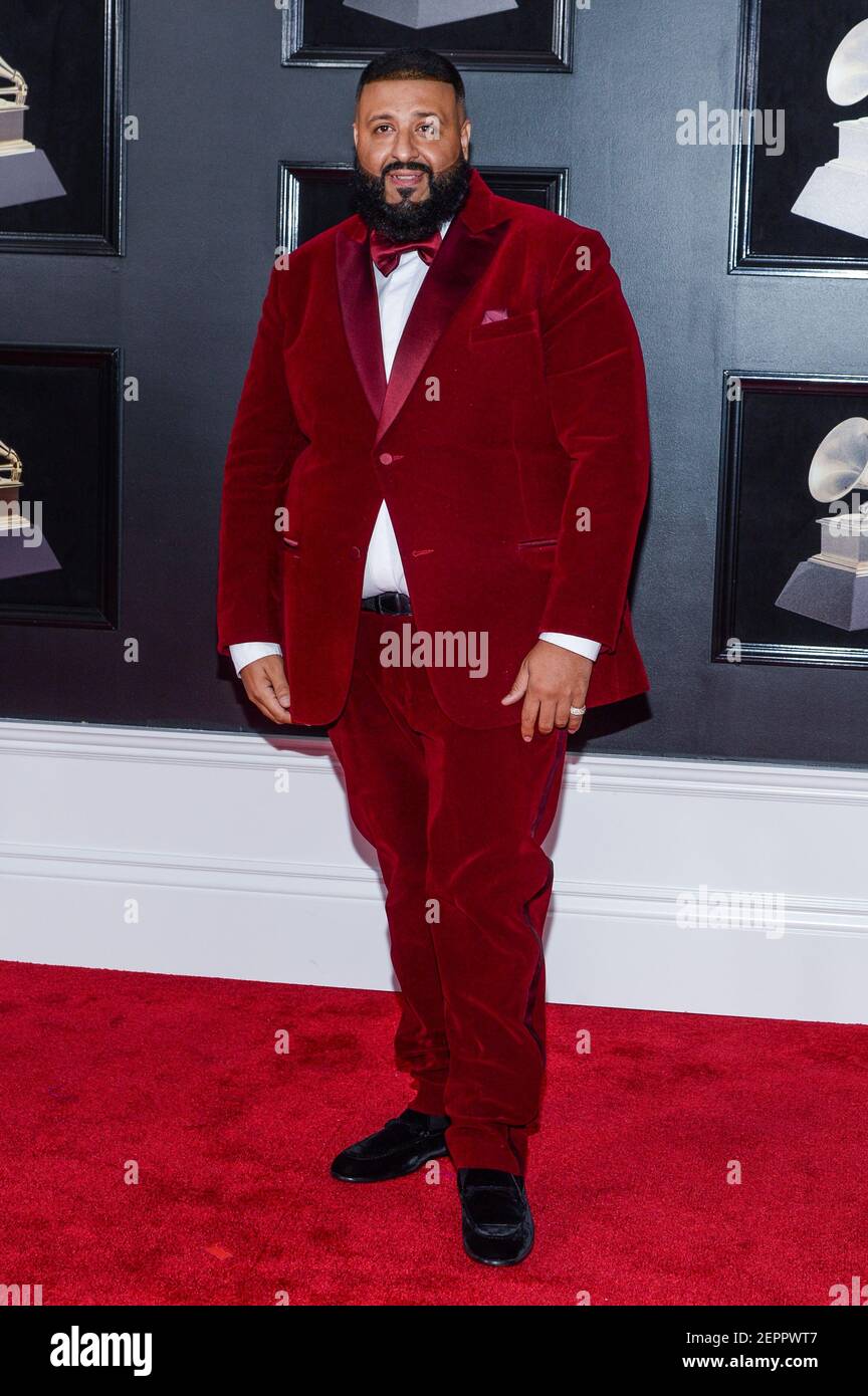 DJ Khaled arrives at the 60th Annual GRAMMY Awards red carpet at ...