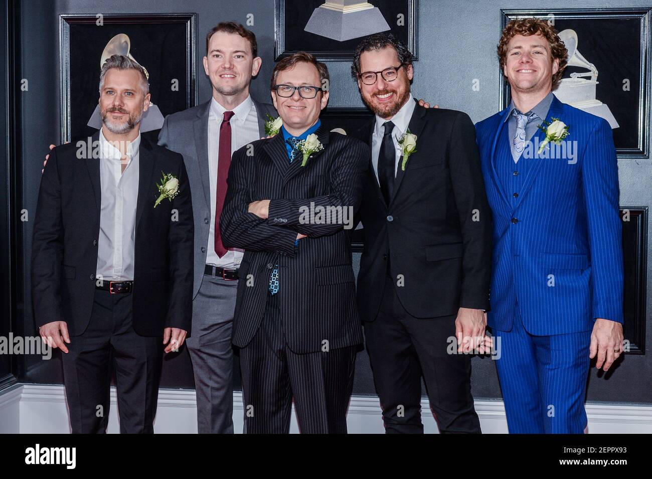 The Infamous Stringdusters arrive at the 60th Annual GRAMMY Awards red ...