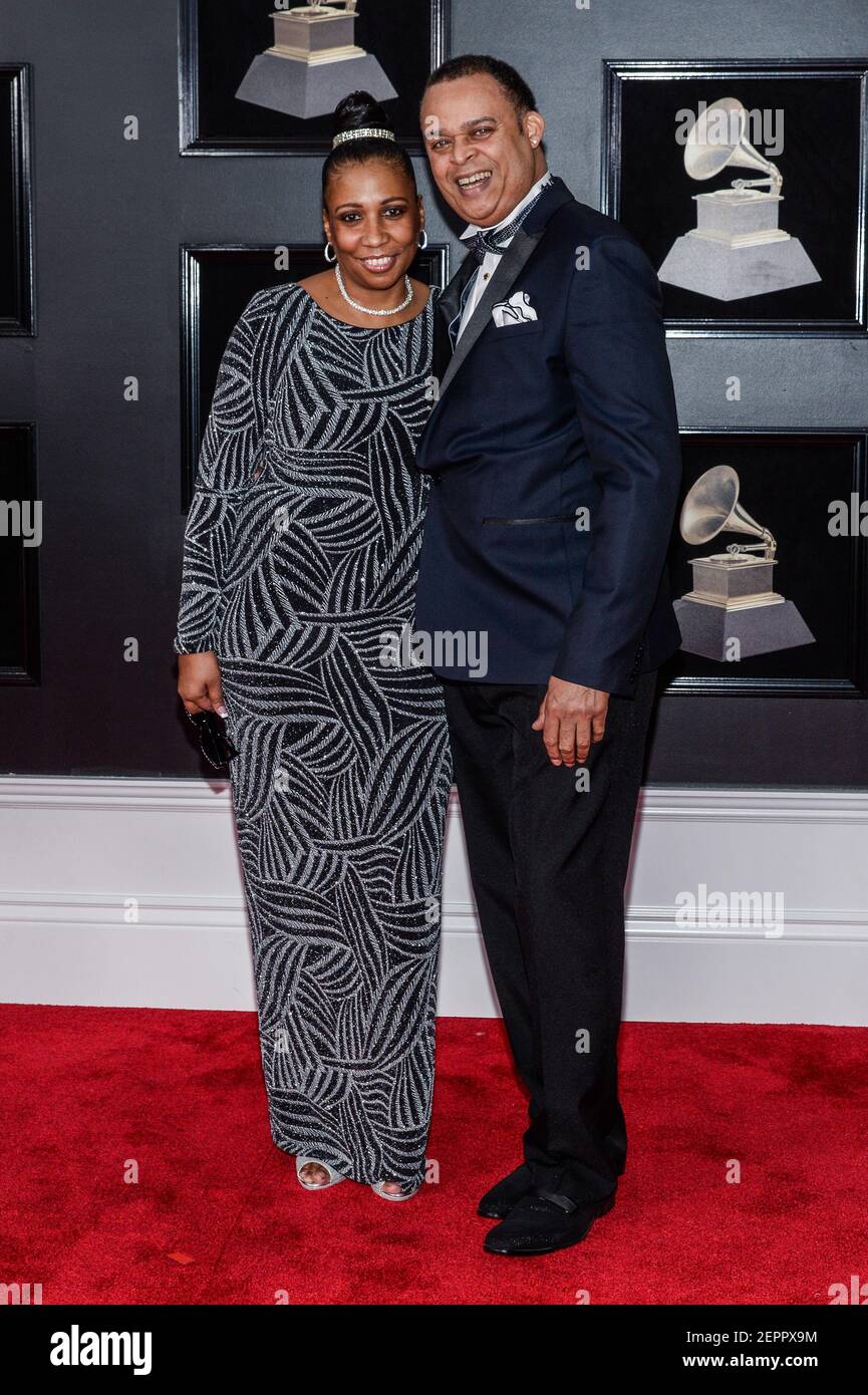 Vanessa Jordan and Stuart Bascombe arrive at the 60th Annual GRAMMY ...