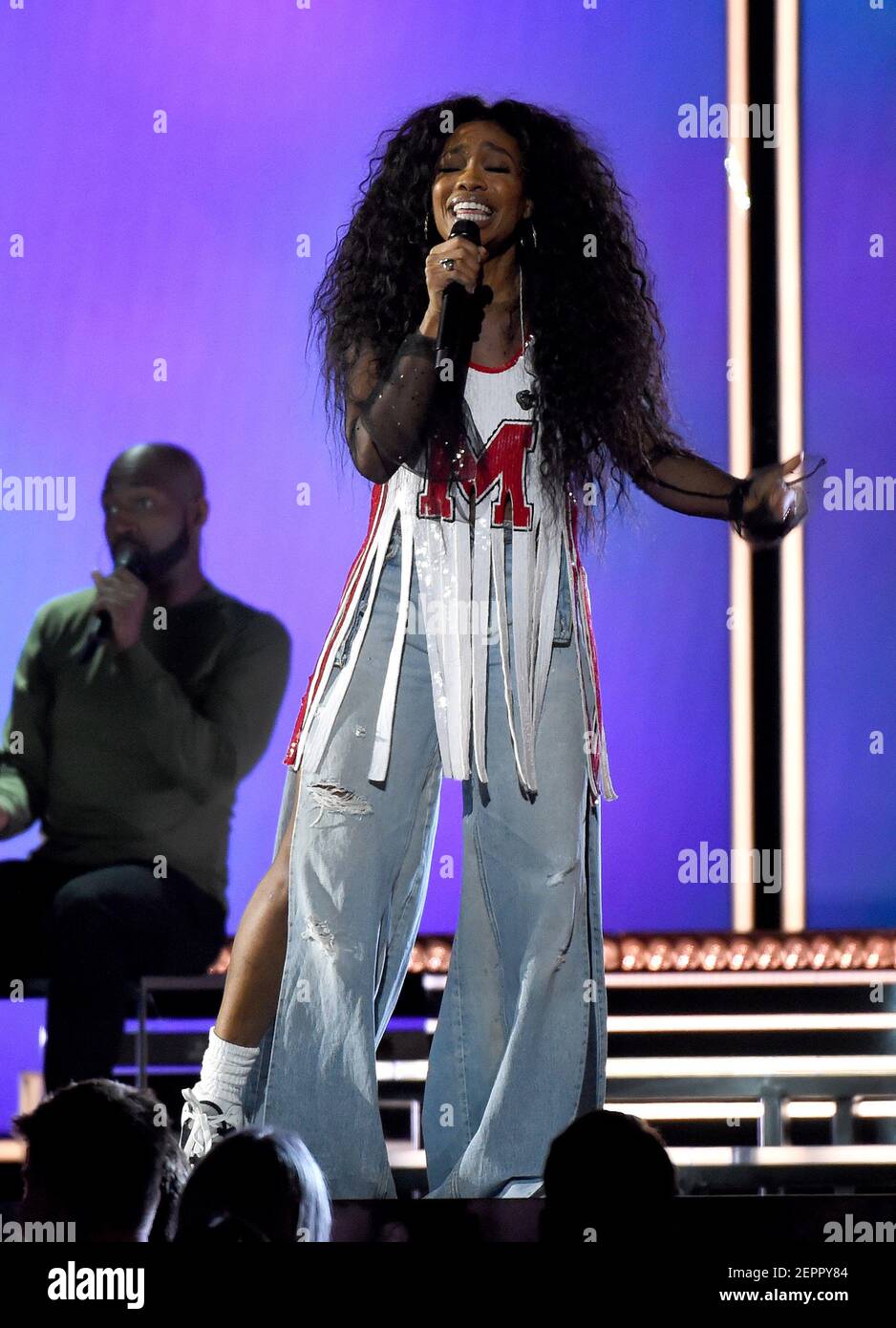 NEW YORK - JANUARY 28: SZA appears on the 60th Annual Grammy Awards at ...