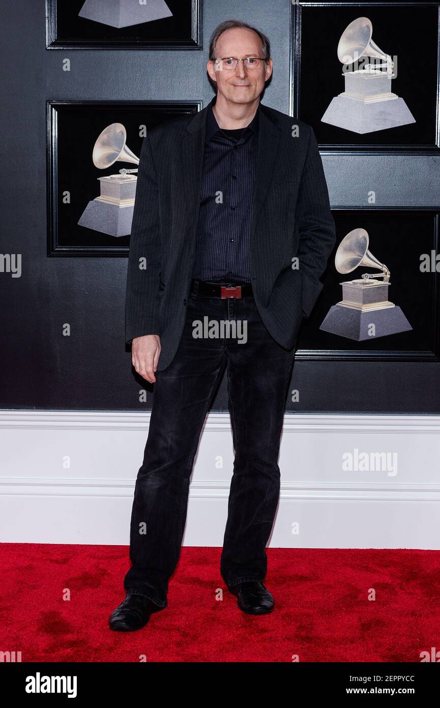 Tommy Ammermann arrives at the 60th Annual GRAMMY Awards red carpet at ...