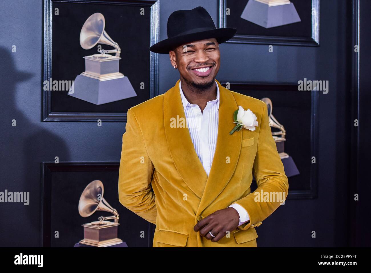 Ne-Yo arrives at the 60th Annual GRAMMY Awards red carpet at Madison ...